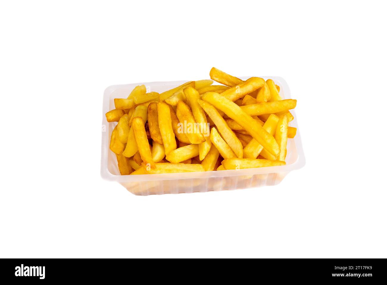 fries in a tray on a white background Stock Photo - Alamy