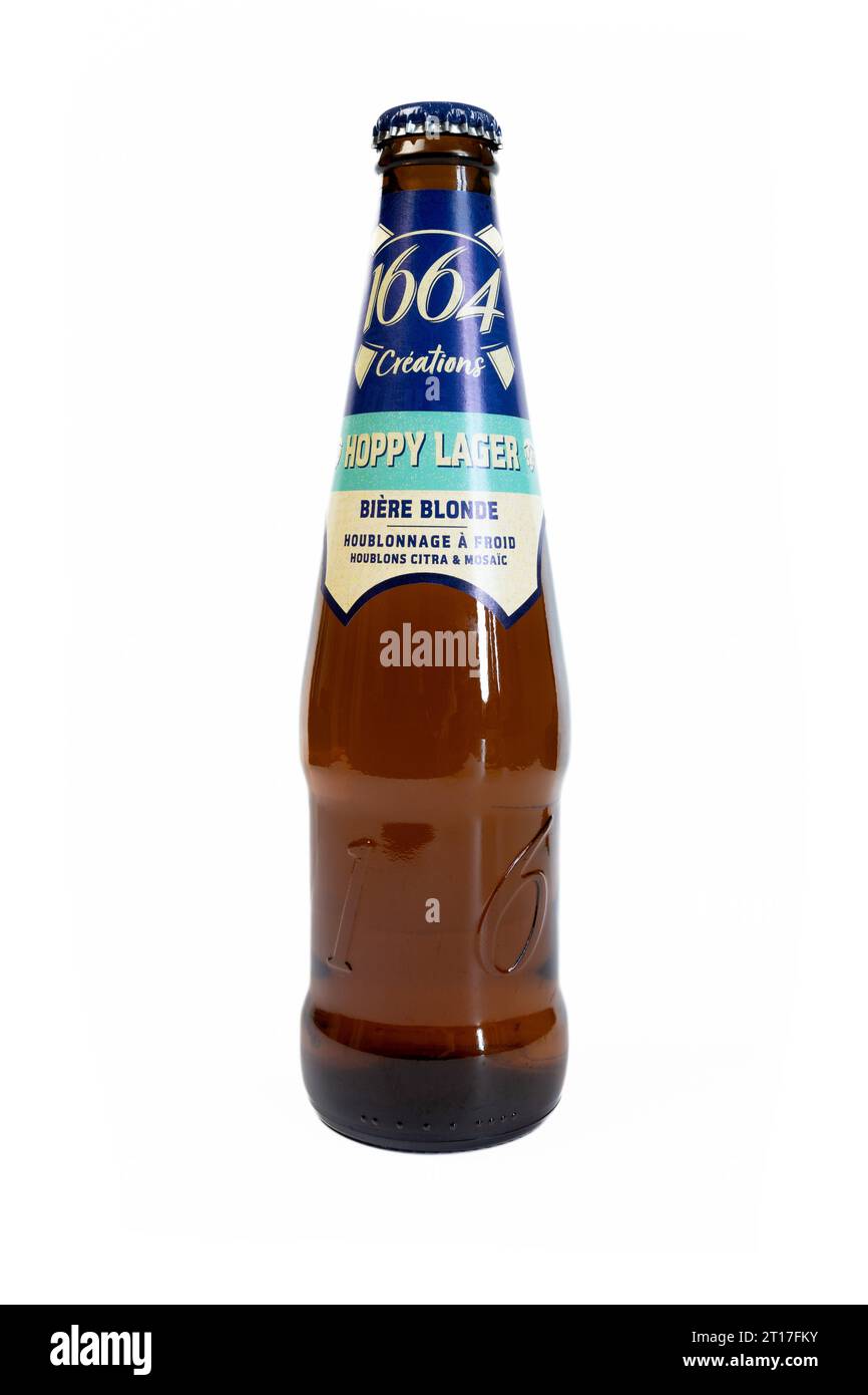 beer 1664 isolated on white background Stock Photo - Alamy