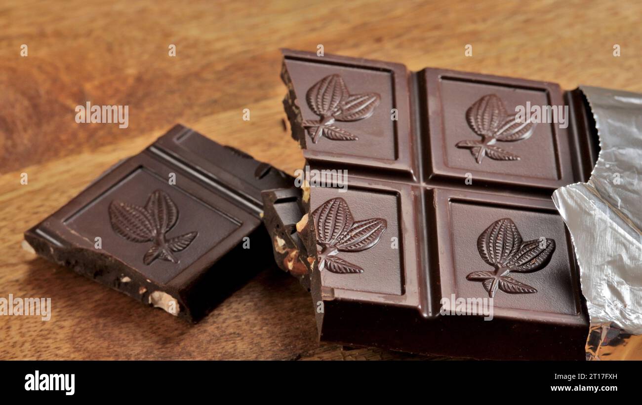 chocolate bars, close-up Stock Photo - Alamy