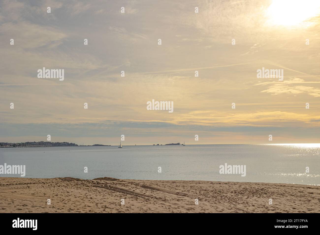 view of Saint Raphael beach in the Var Stock Photo - Alamy
