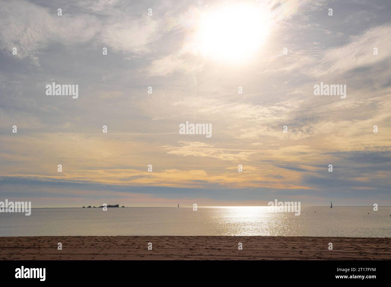 view of Saint Raphael beach in the Var Stock Photo - Alamy