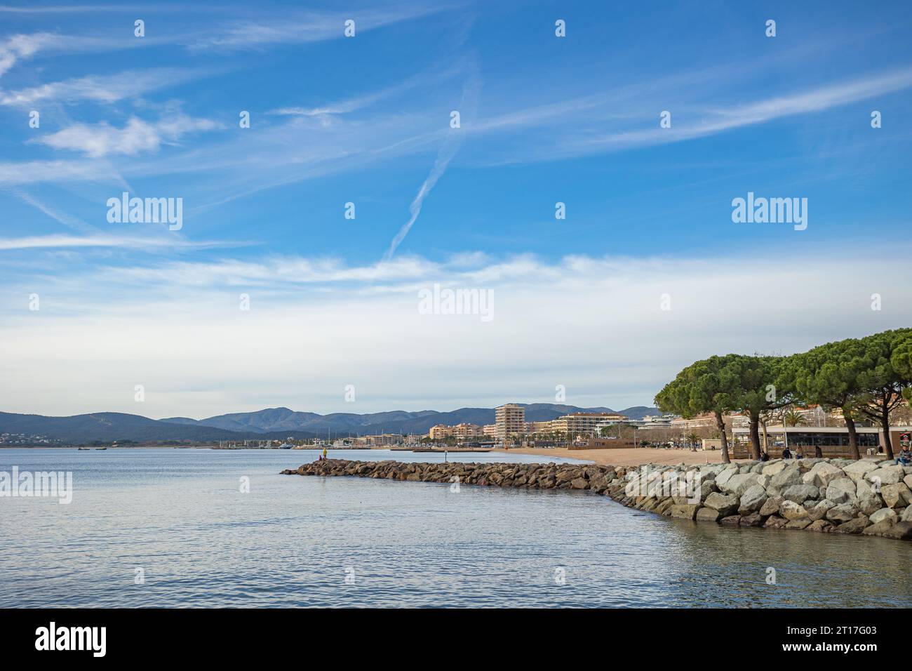 view of Saint Raphael beach in the Var Stock Photo - Alamy