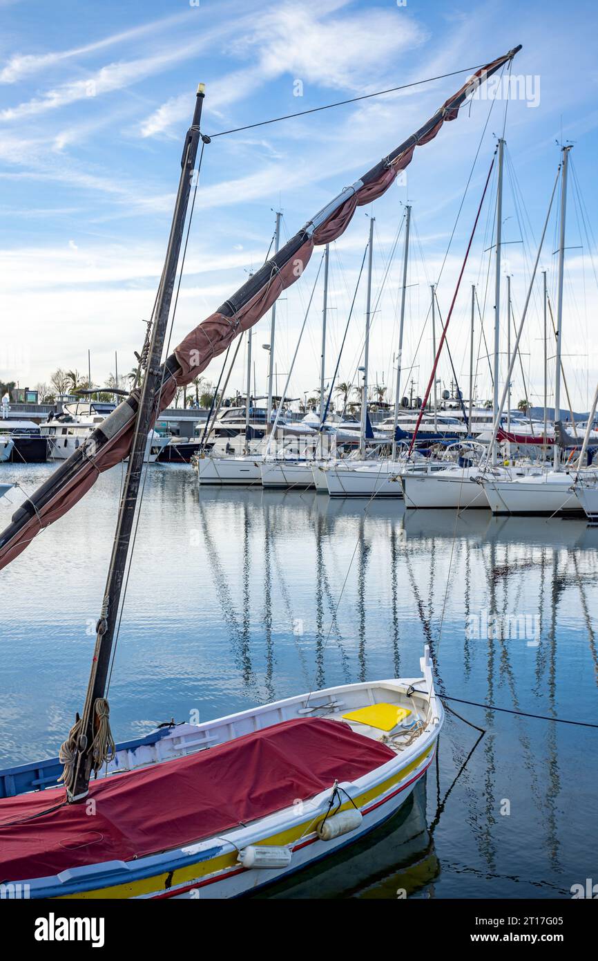 view of the port of Saint Raphael in the Var Stock Photo - Alamy