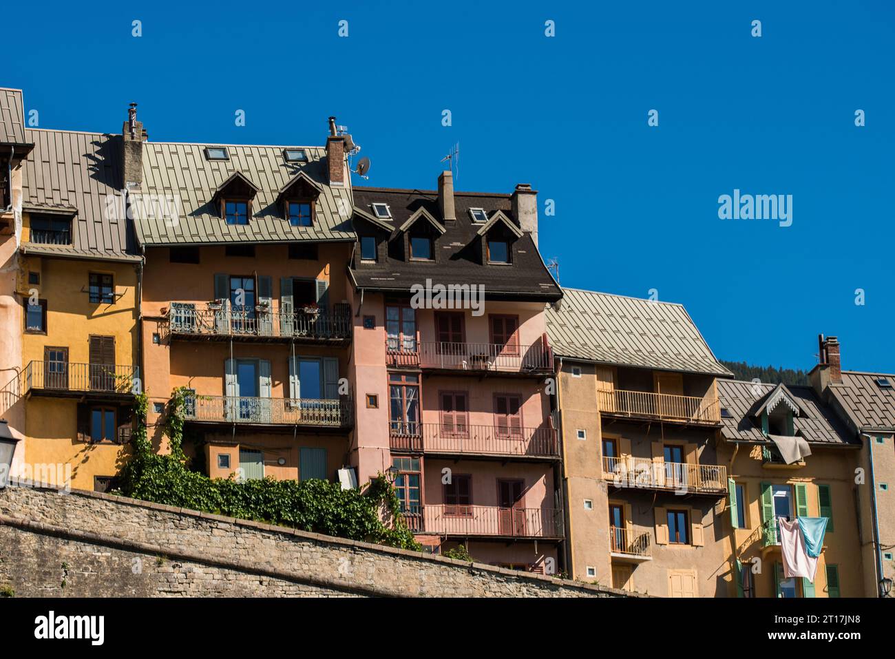 Briancon, Mont Genevre pass route, italian/french alps Stock Photo - Alamy