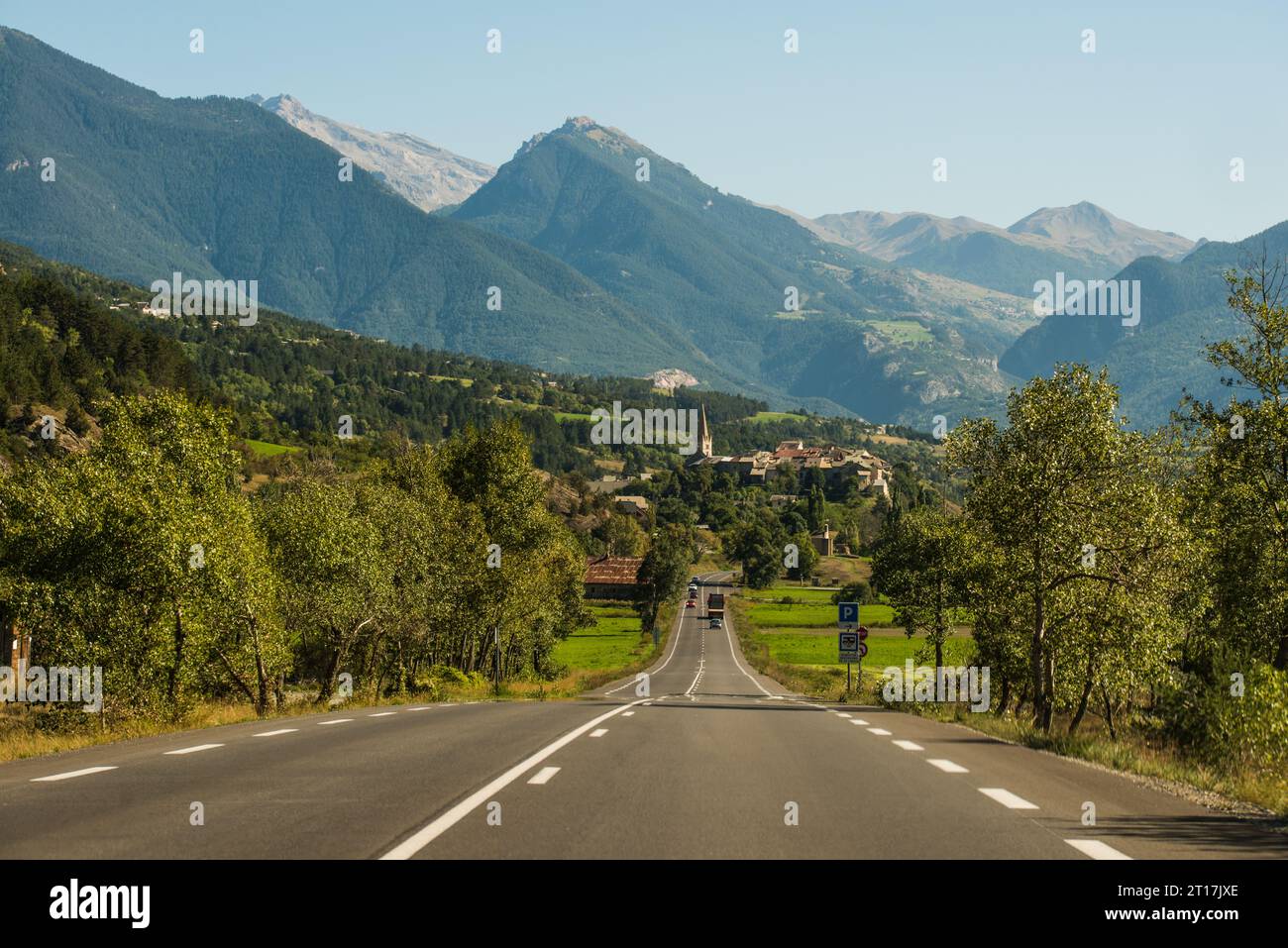 Mont Genevre pass route, italian/french alps Stock Photo - Alamy