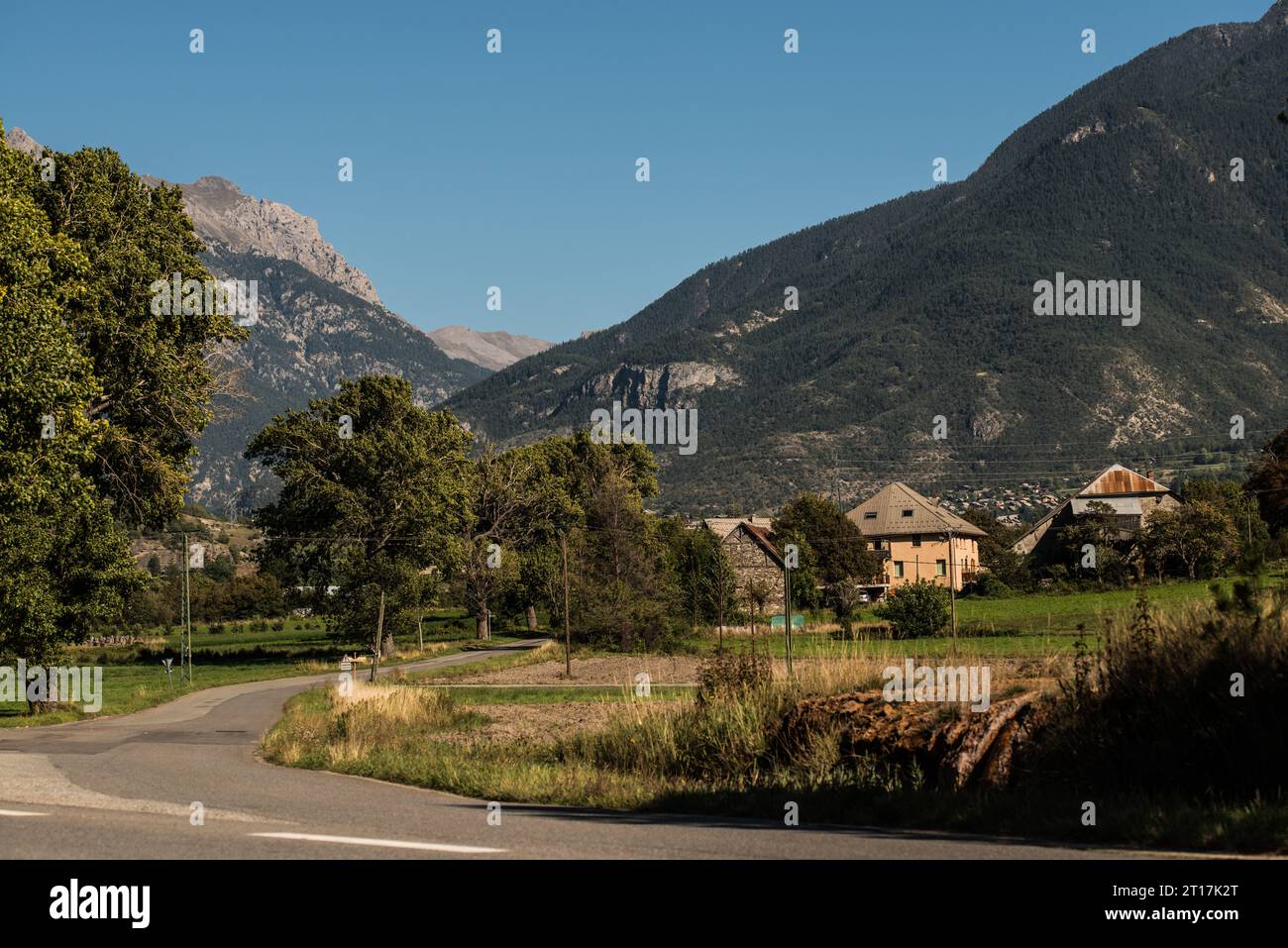Mont Genevre pass route, italian/french alps Stock Photo - Alamy