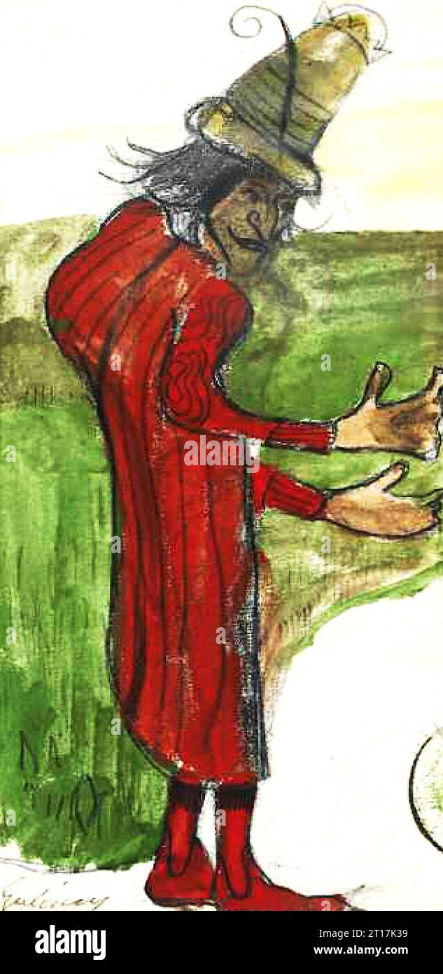 Lajos Gulacsy - Figure in Red - 1910 Stock Photo - Alamy