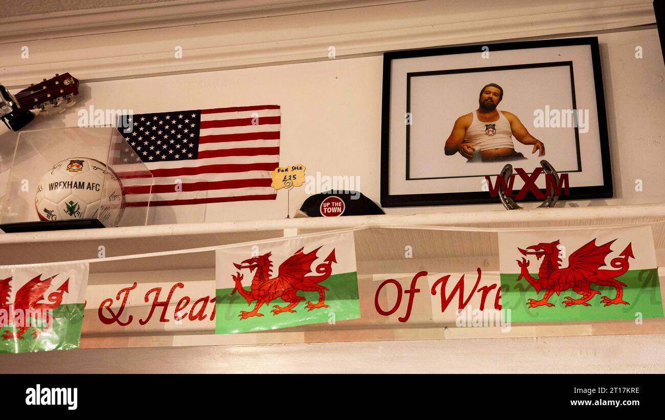 Wrexham, UK. 11th Oct, 2023. Interior of The Turf pub after the match ...