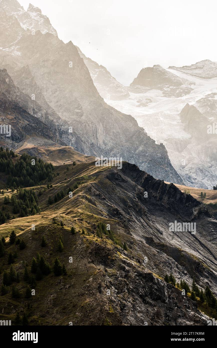 Mont Genevre pass route, italian/french alps Stock Photo - Alamy