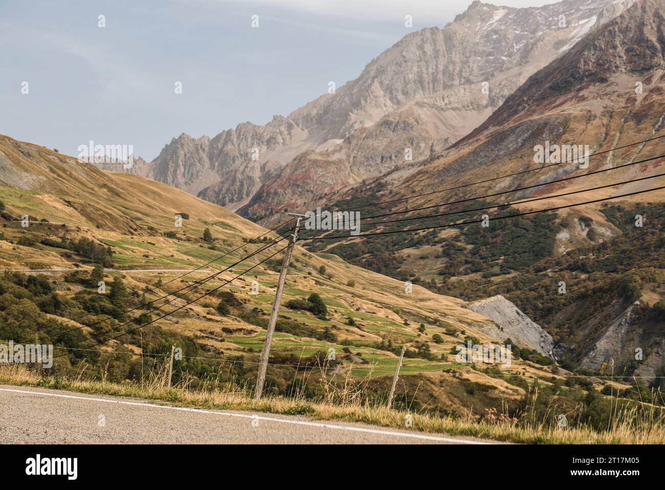 Mont Genevre pass route, italian/french alps Stock Photo - Alamy