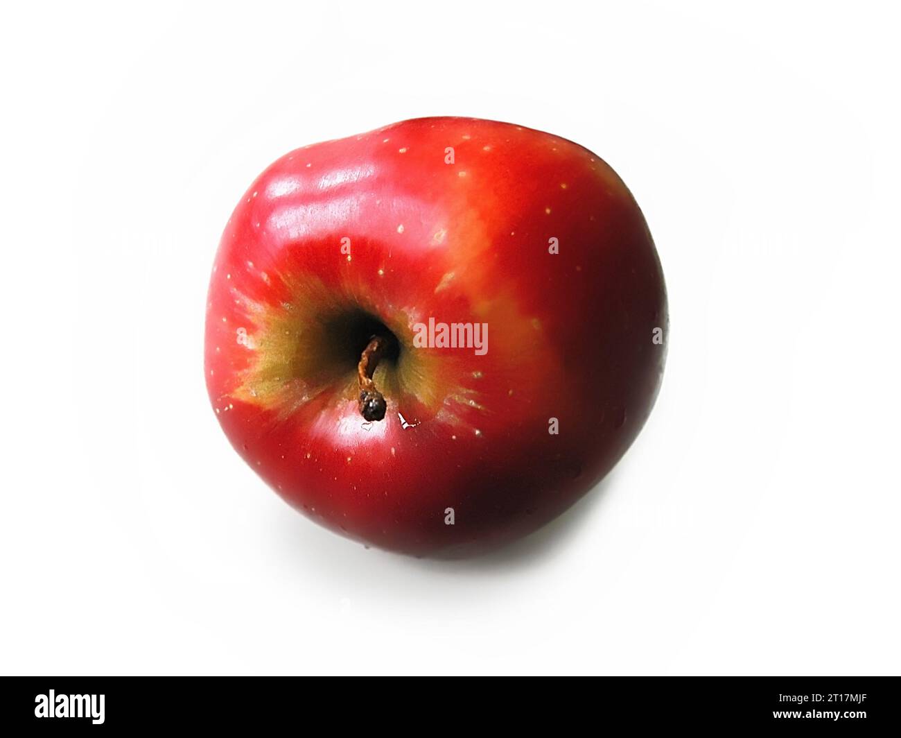 Ripe red apple isolated on white background Stock Photo - Alamy