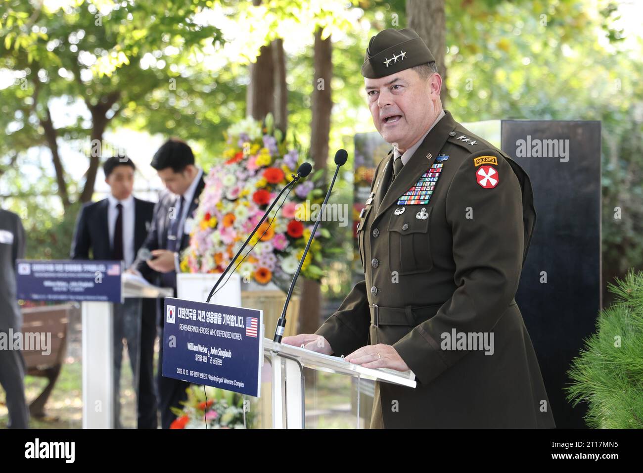 12th Oct, 2023. Memorials honoring 2 late U.S. veterans unveiled Lt ...