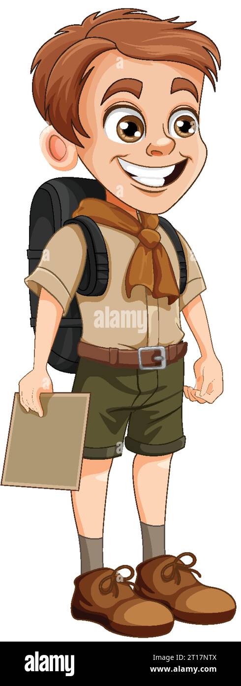 Scout Boy Cartoon Character illustration Stock Vector Image & Art - Alamy
