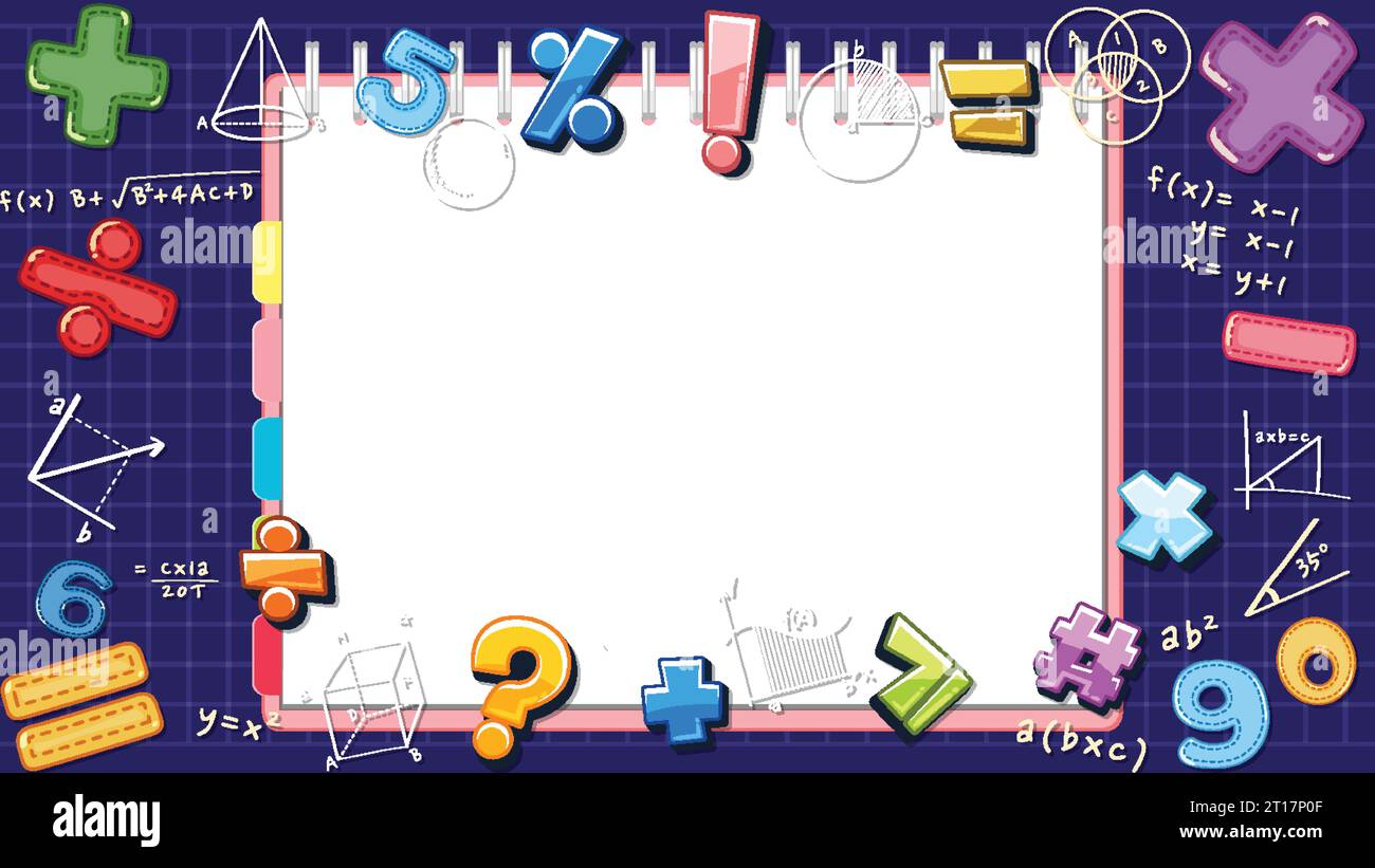 Math Tools on Black Background: A Vector Illustration illustration ...