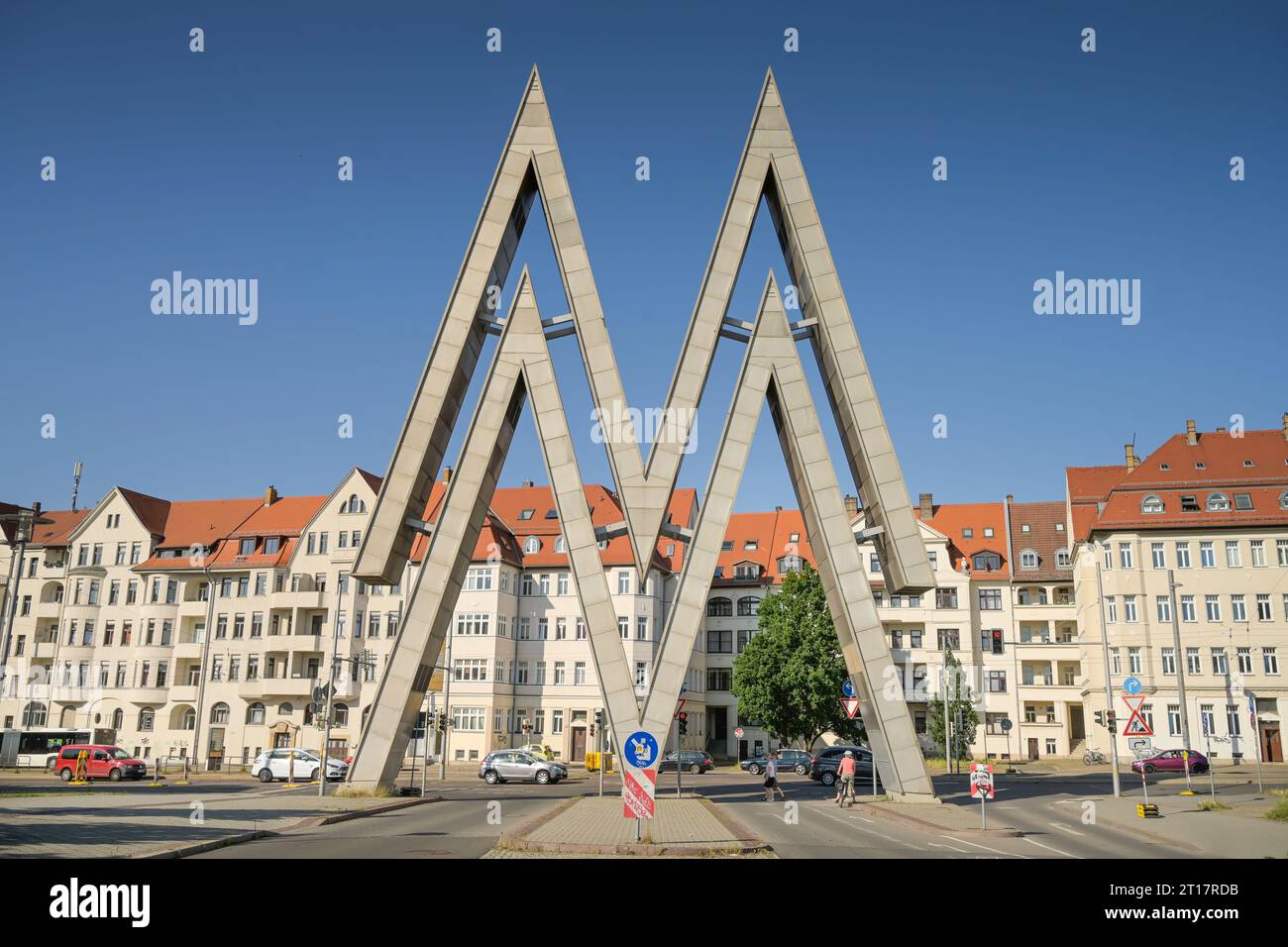 Messesymbol, Alte Messe, Prager Straße, Leipzig, Sachsen, Deutschland ...