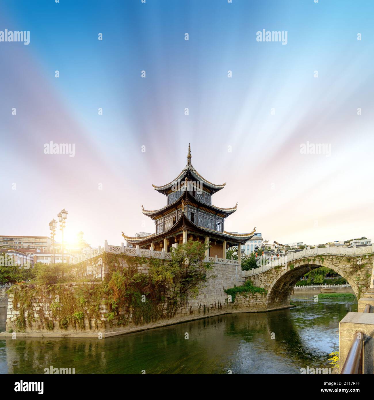 Guiyang's Famous Ancient Architectural Landscape Stock Photo - Alamy