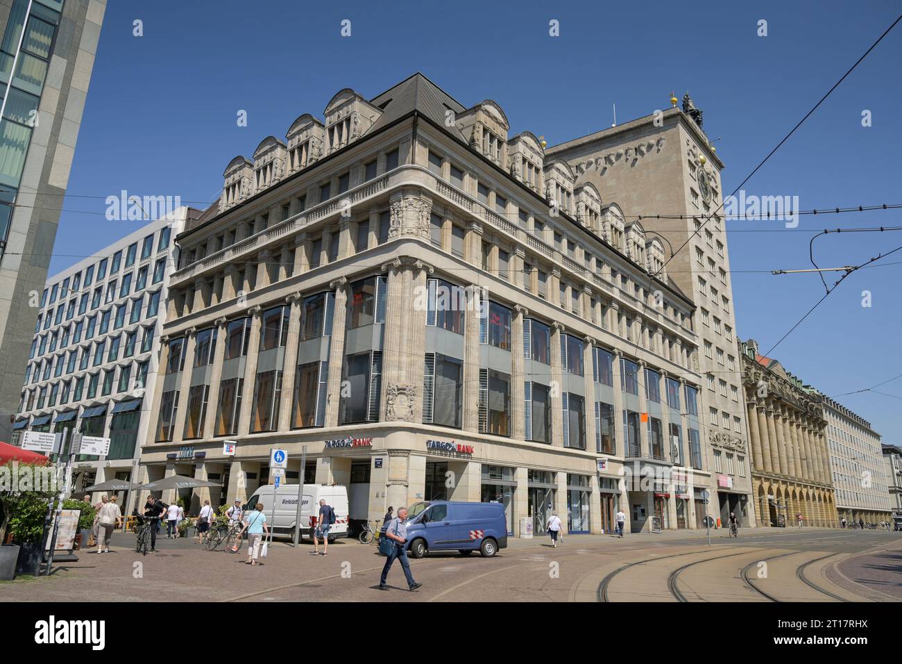 Krochhochhaus, Augustplatz, Leipzig, Sachsen, Deutschland Stock Photo ...