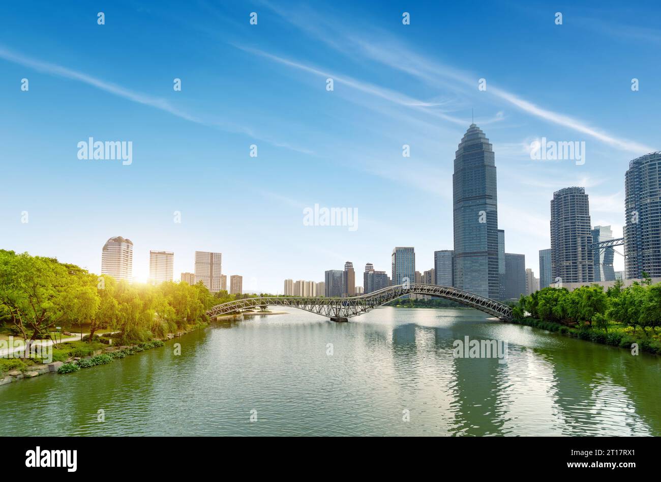Modern city high-rise, China Shaoxing CBD Stock Photo - Alamy