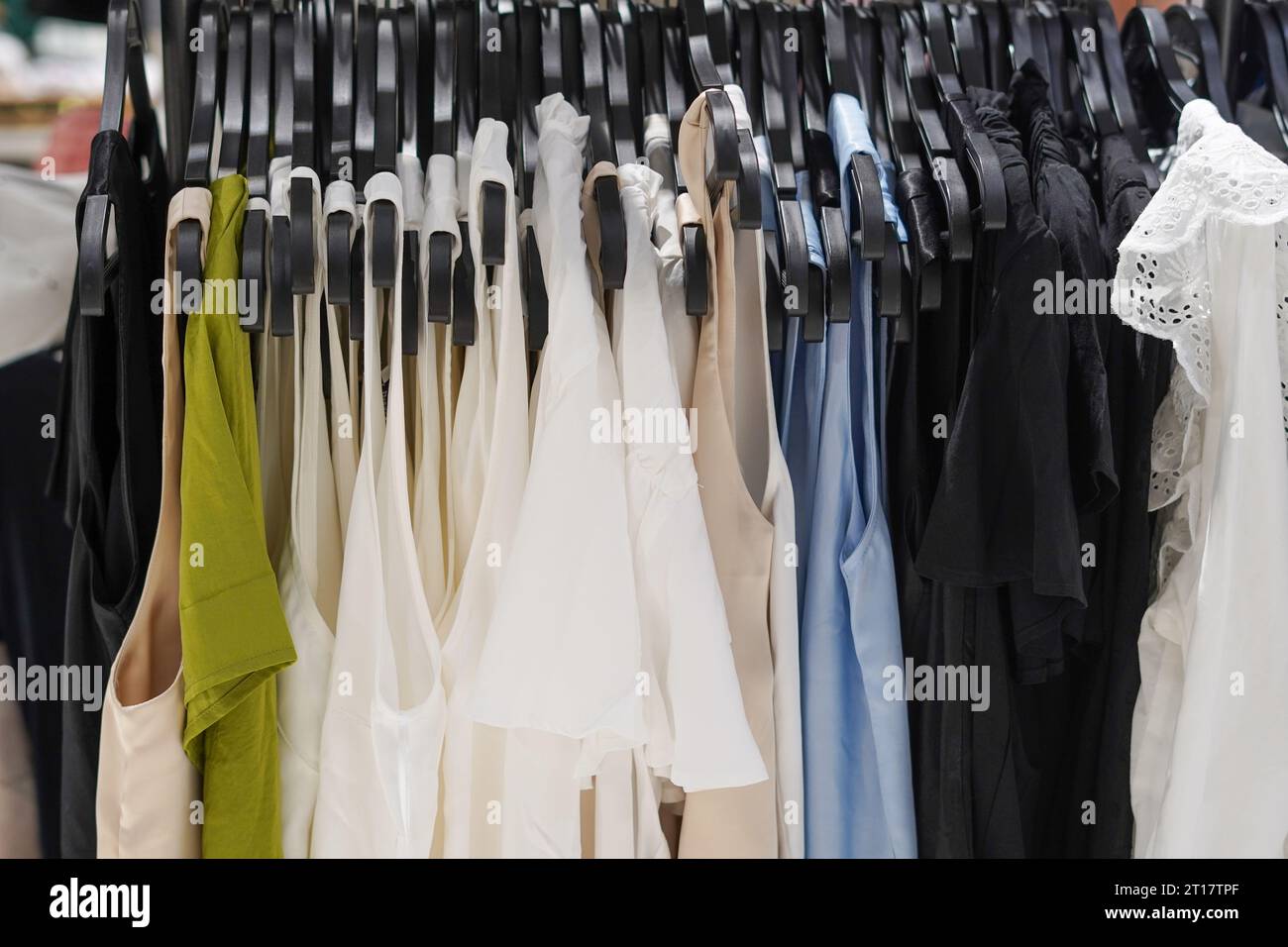 Clothing store inside shopping center, casual clothes Stock Photo - Alamy