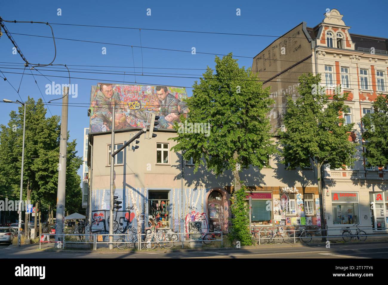 Altbauten, Karl-Liebknecht-Straße, Connewitz, Leipzig, Sachsen ...