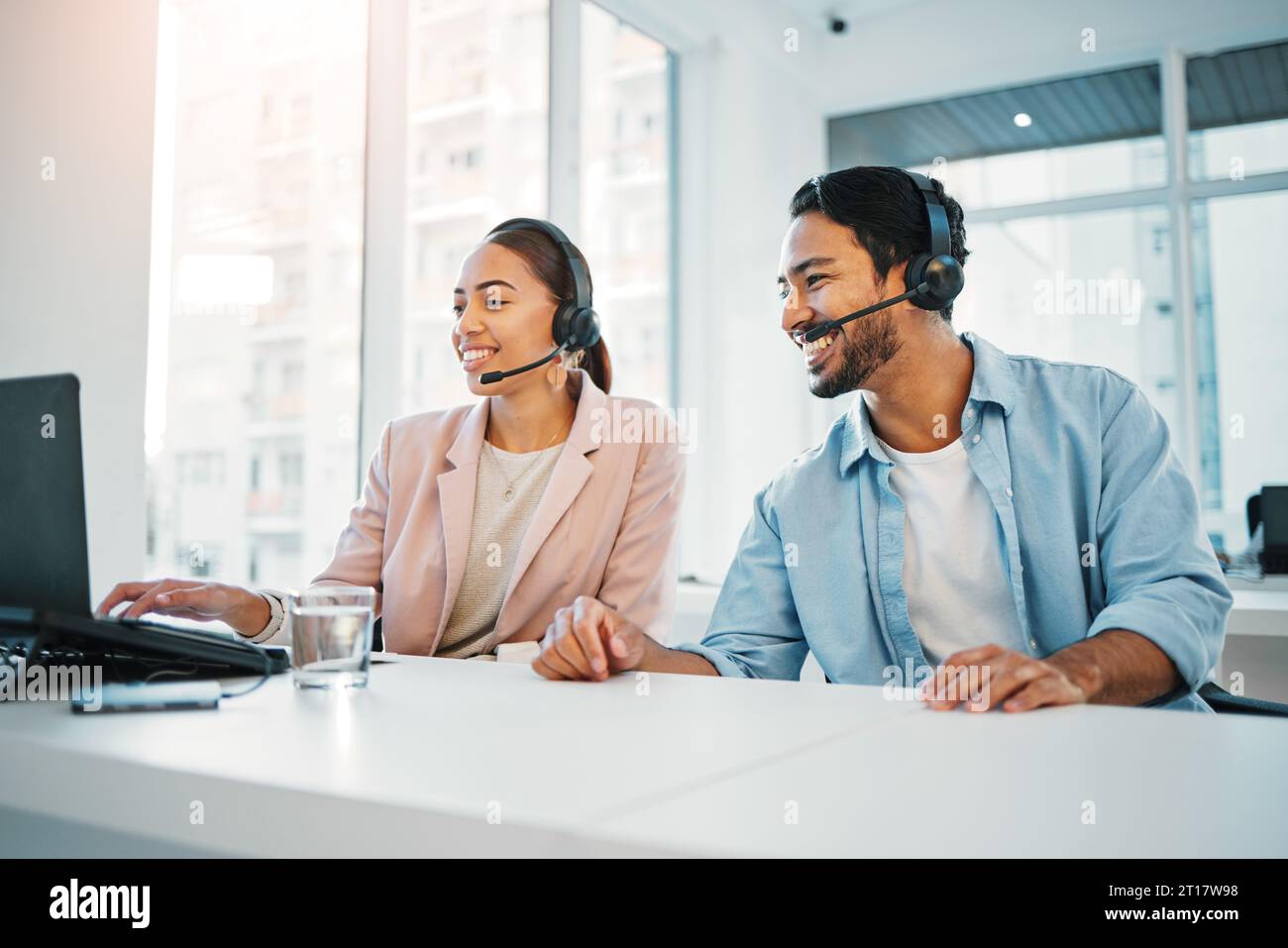 Call center, training with manager and help, laptop and support with ...