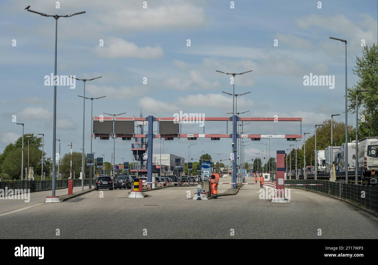 Bahnhof, Verladung, Autos, Autozug, Sylt-Shuttle, Niebüll, Schleswig ...