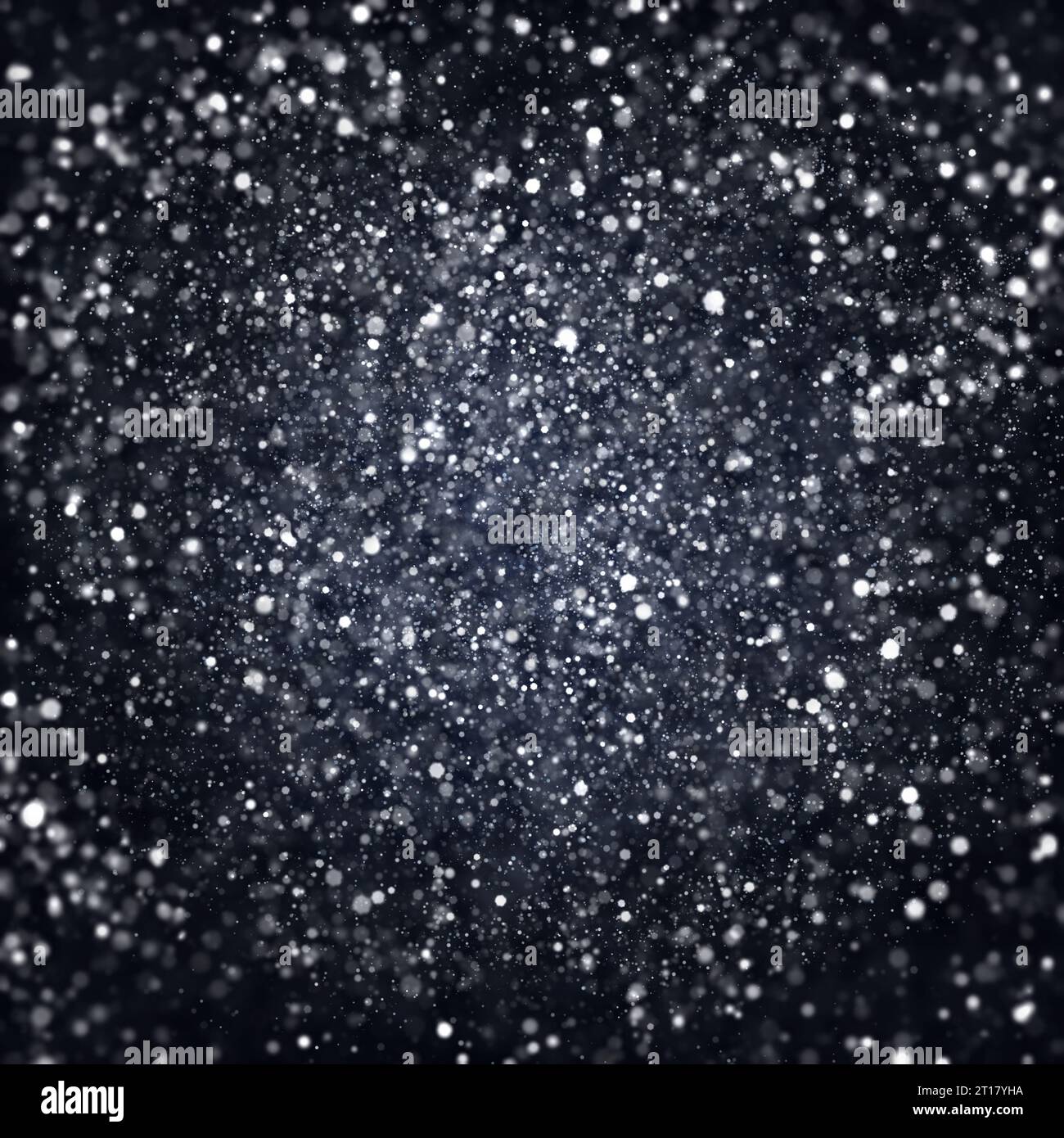 Snow falling from night sky. Winter background Stock Photo - Alamy