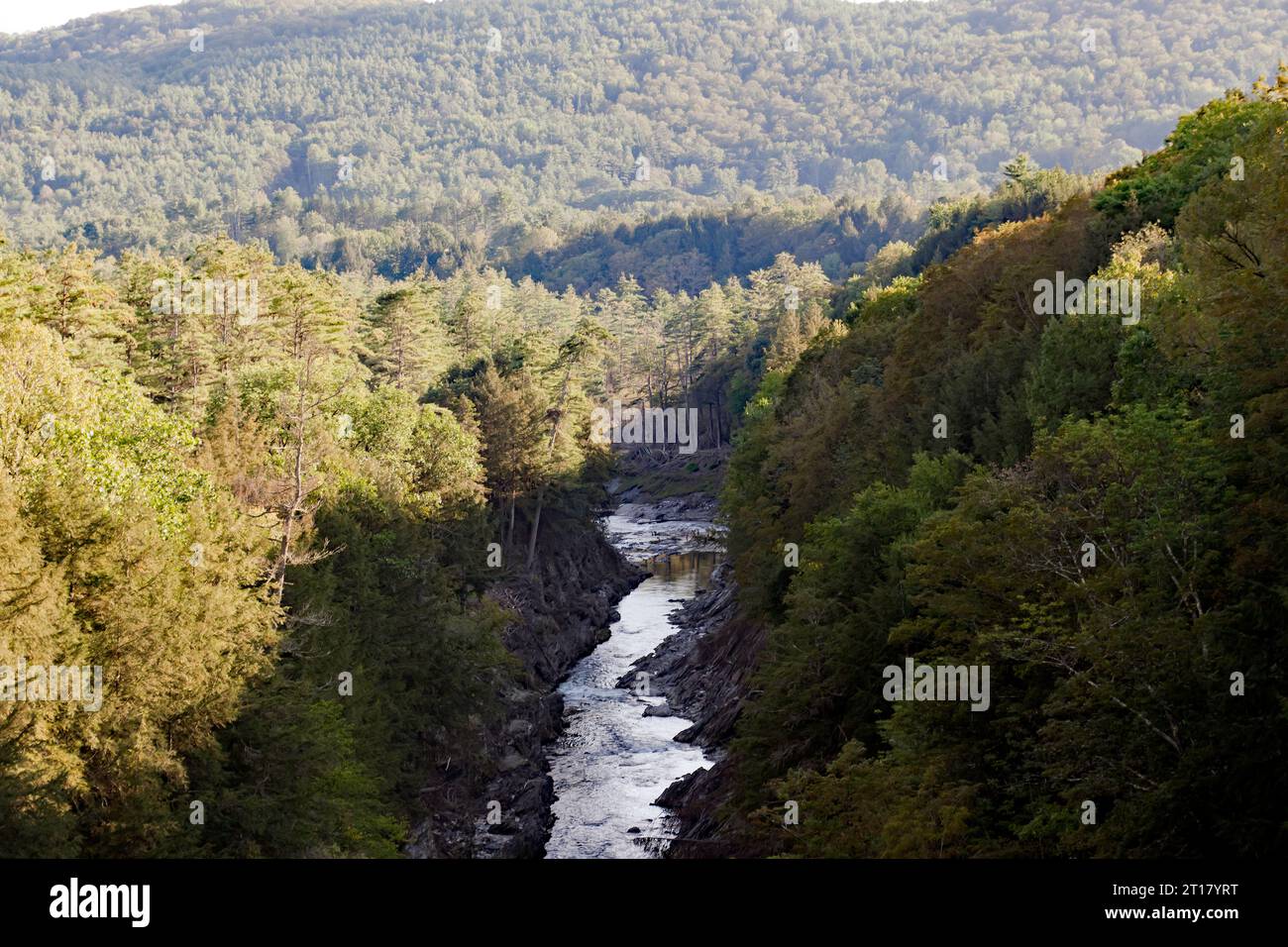 The Quechee Gorge, Quechee State Park, as seen from the U.S. Route 4 ...