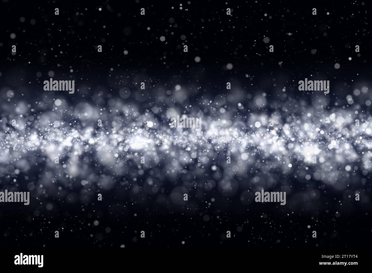 Snow falling from night sky. Winter background Stock Photo - Alamy