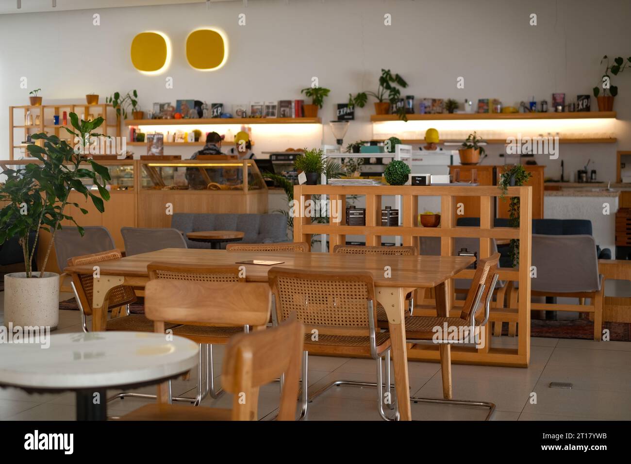 Dive into our coffee shop's Swedish-inspired interior, featuring a ...