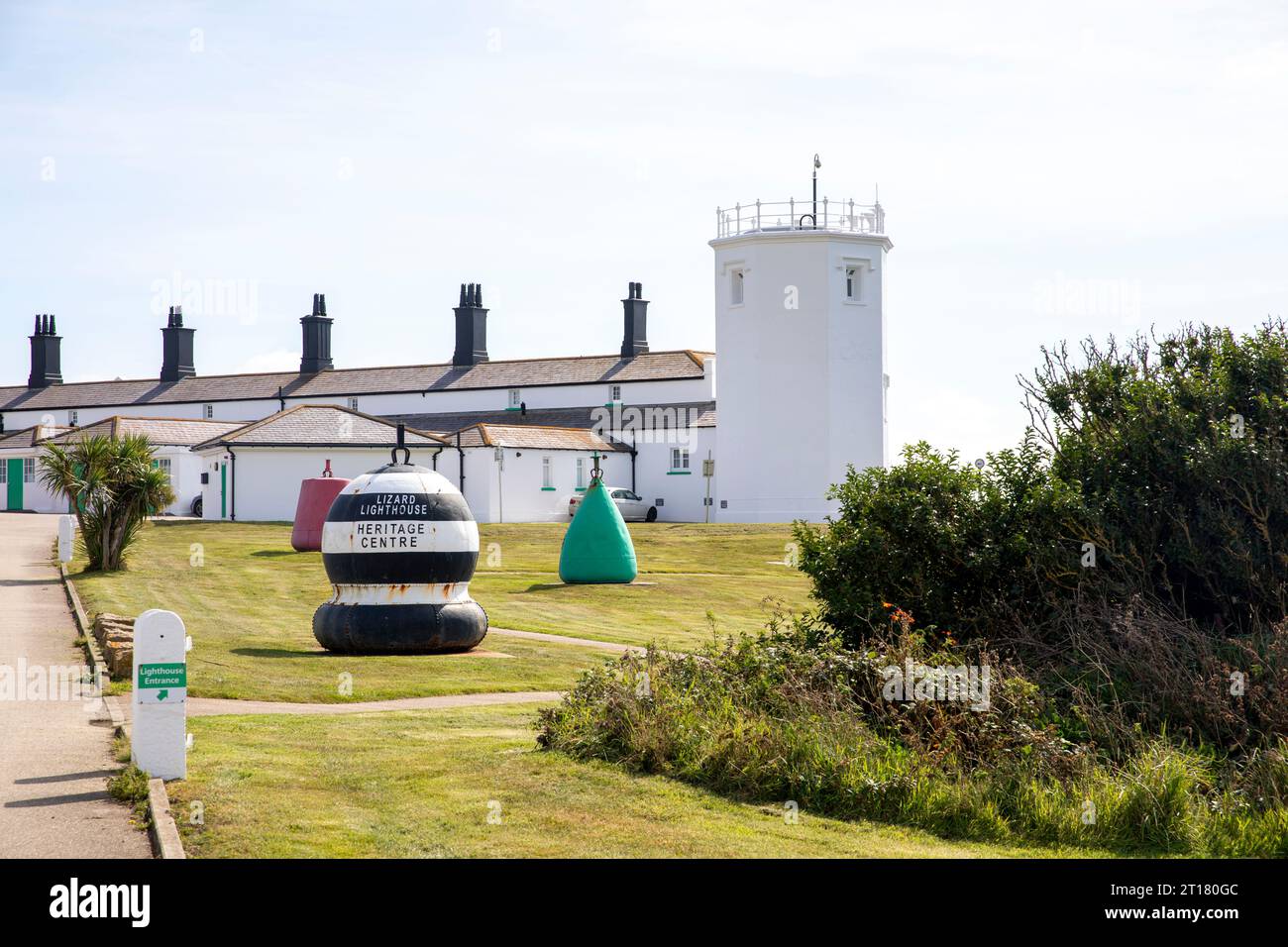 The Lizard lighthouse at Lizard Point Cornwall, most southerly point on ...