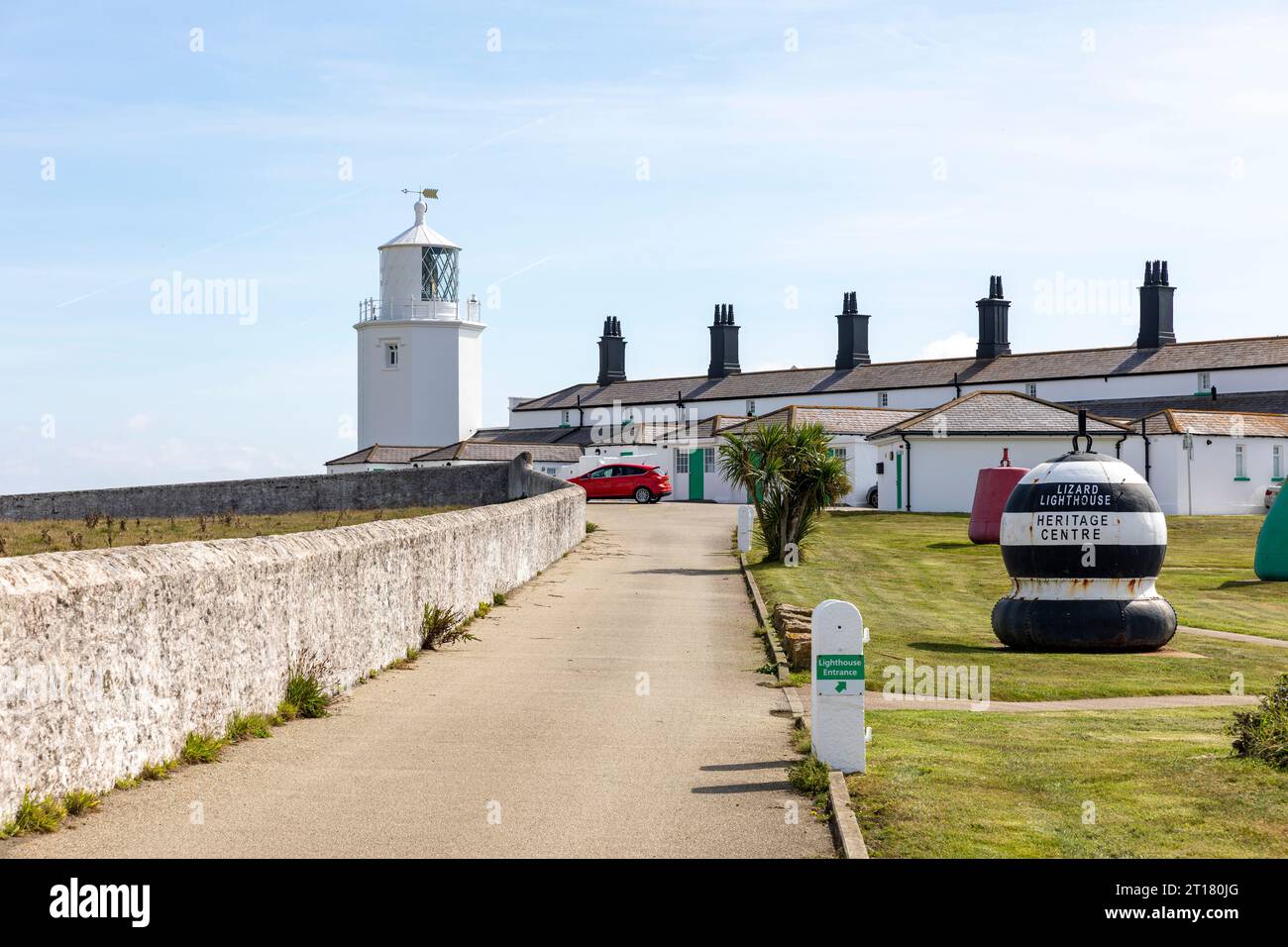 The Lizard lighthouse at Lizard Point Cornwall, most southerly point on ...
