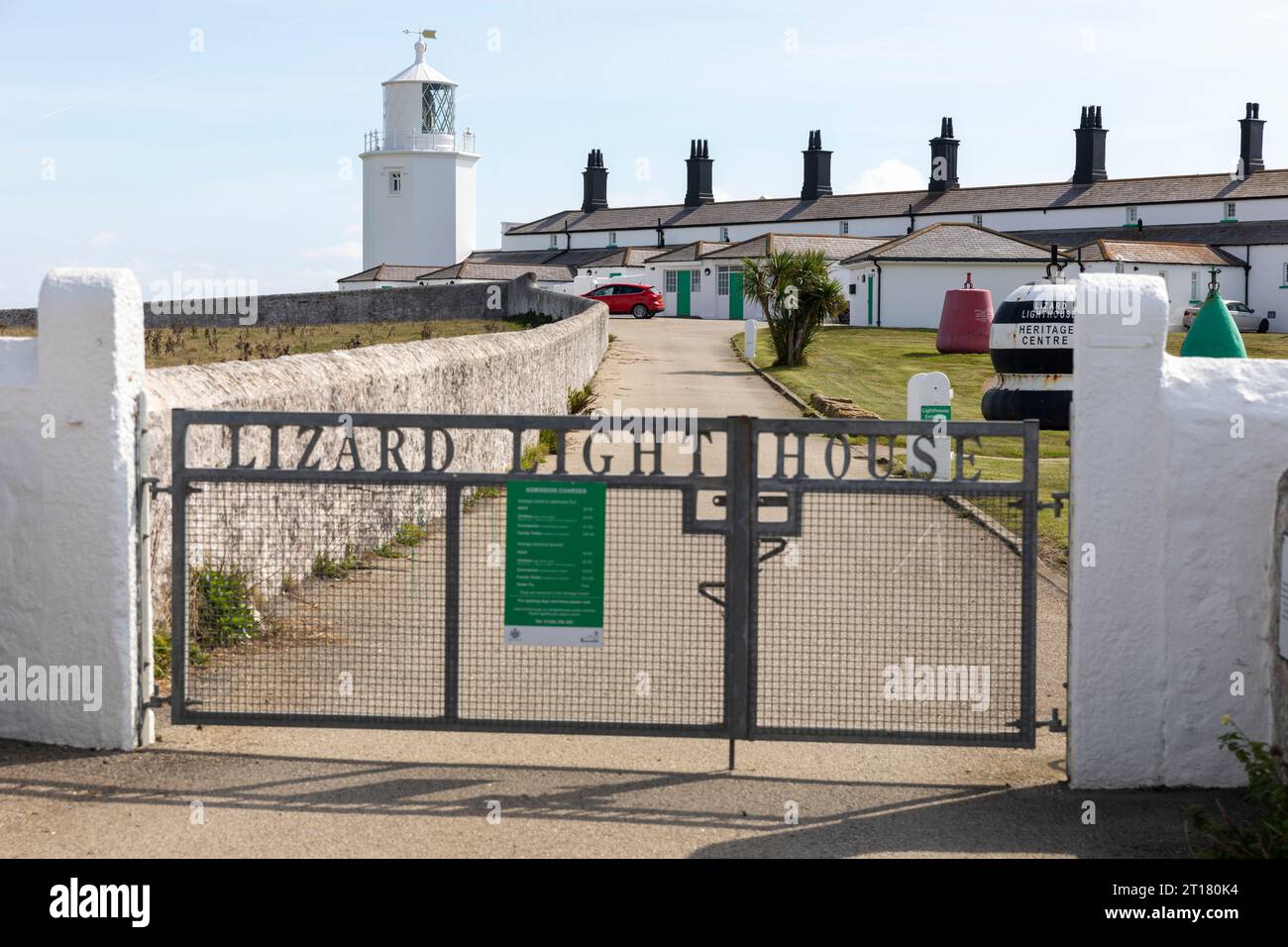 The Lizard lighthouse at Lizard Point Cornwall, most southerly point on ...