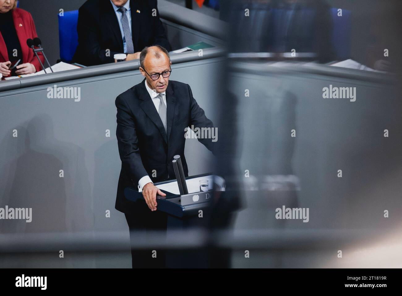 Berlin, Deutschland. 12th Oct, 2023. Friedrich Merz, CDU party leader ...