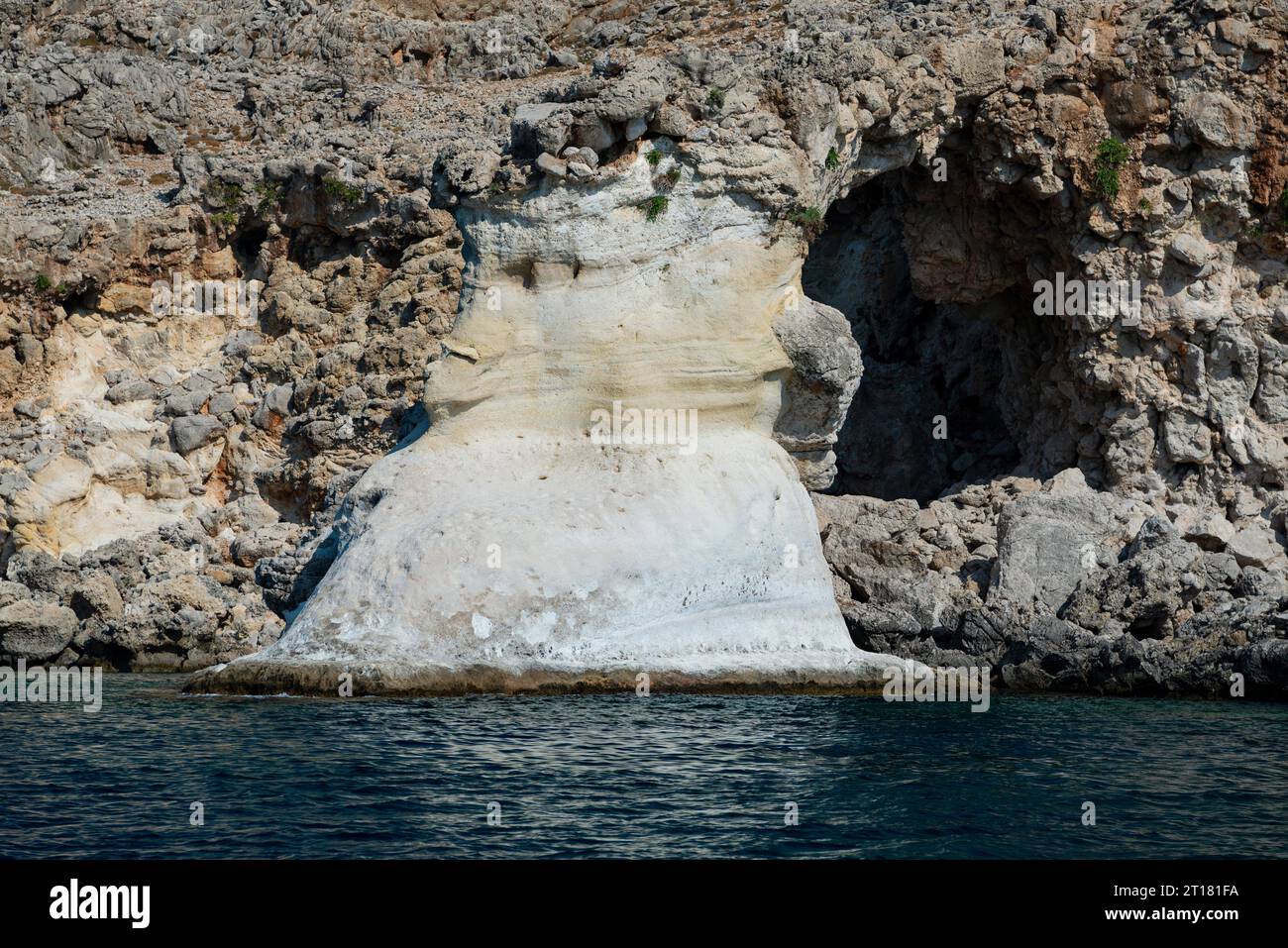 Felsformation " Face of Poseidon " bei Stegna , Rhodos, Dodekanes ...