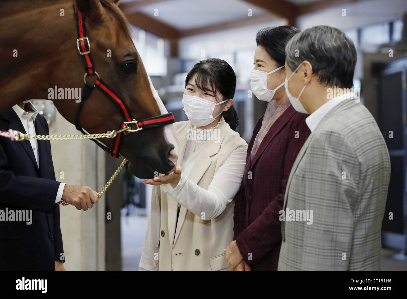 Japan's Emperor Naruhito, Empress Masako and Princess Aiko meet the ...