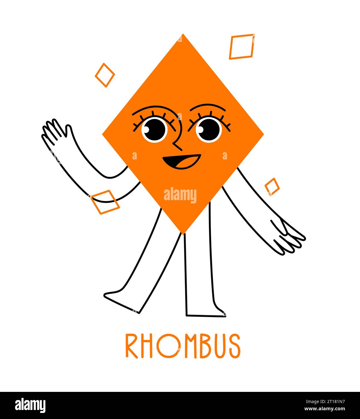 Rhombus geometric figure for learning children Stock Vector Image & Art ...