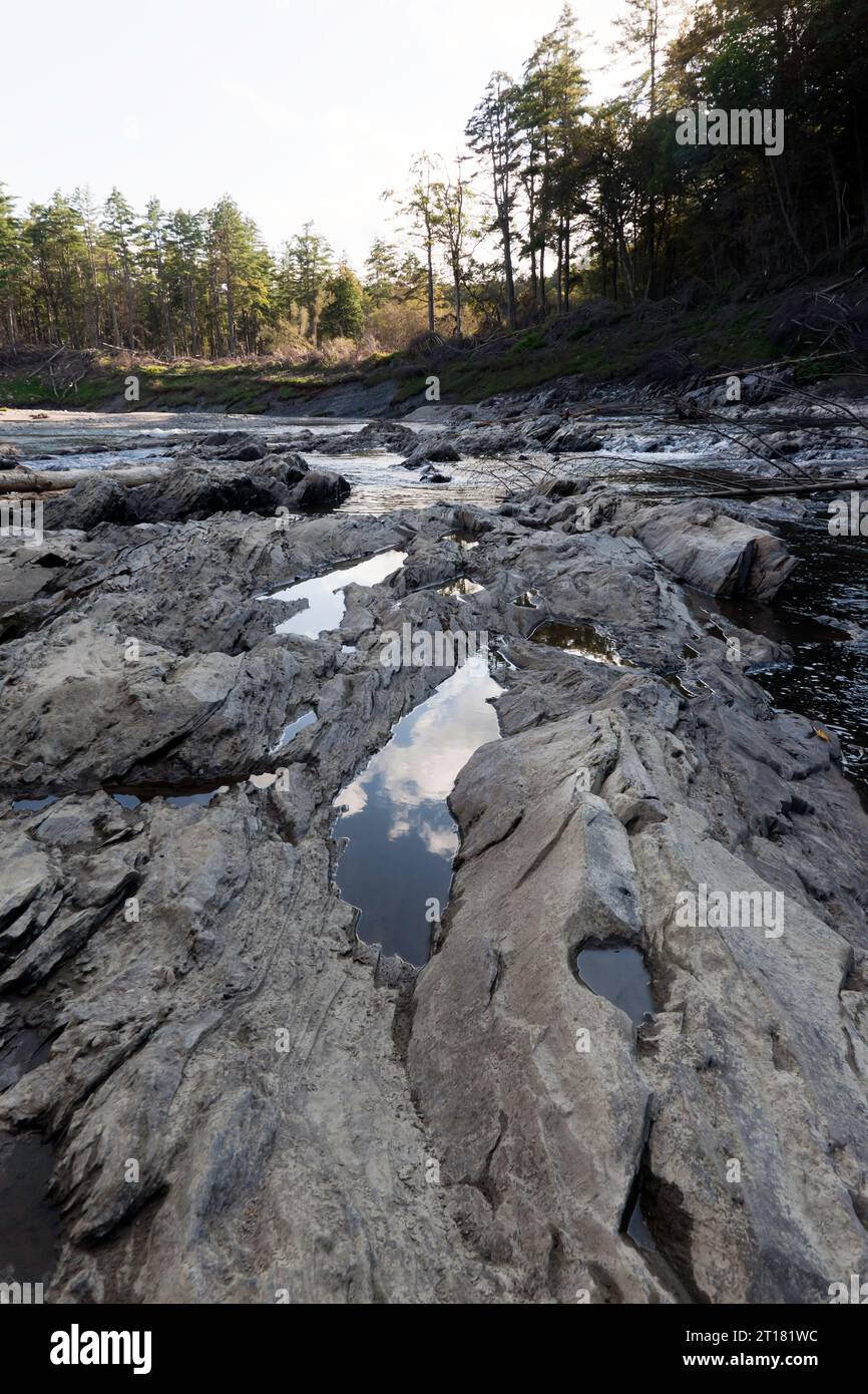 View of the end of the Quechee Gorge, Quechee State Park Stock Photo ...