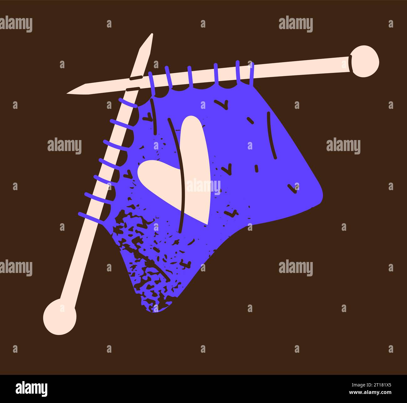 Knitting needles vector hand drawn Stock Vector Image & Art - Alamy