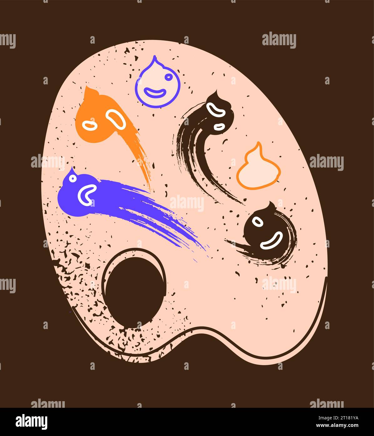 Mixed paints Stock Vector Images - Alamy