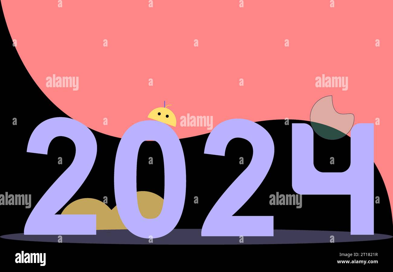 Color year 2024 Stock Vector Images - Alamy
