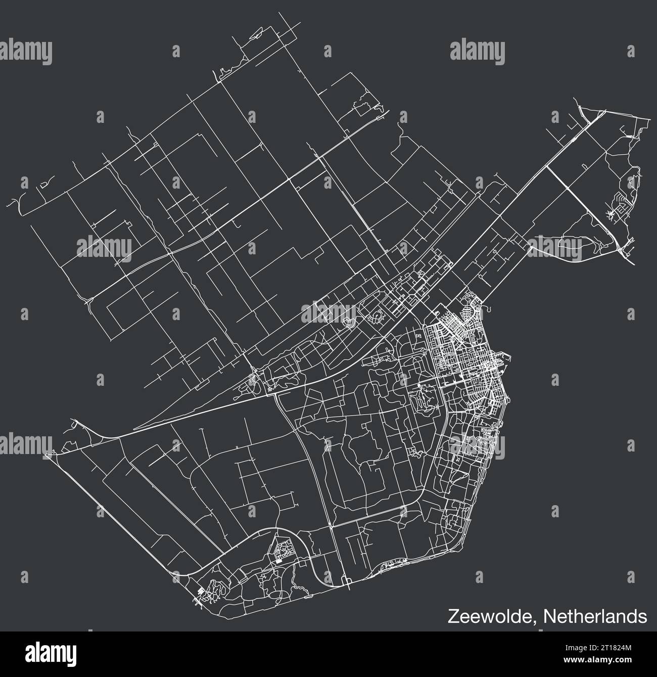 Street roads map of ZEEWOLDE, NETHERLANDS Stock Vector Image & Art - Alamy