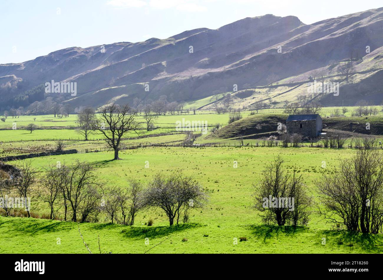 Cumbria, England, UK. Typical scene in the North Western Lake District ...