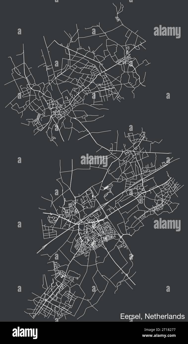 Street roads map of EERSEL, NETHERLANDS Stock Vector Image & Art - Alamy