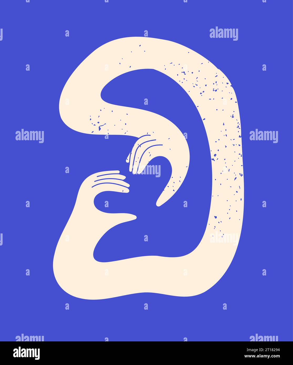 Abstract wiggling gesticulating hands vector Stock Vector Image & Art ...