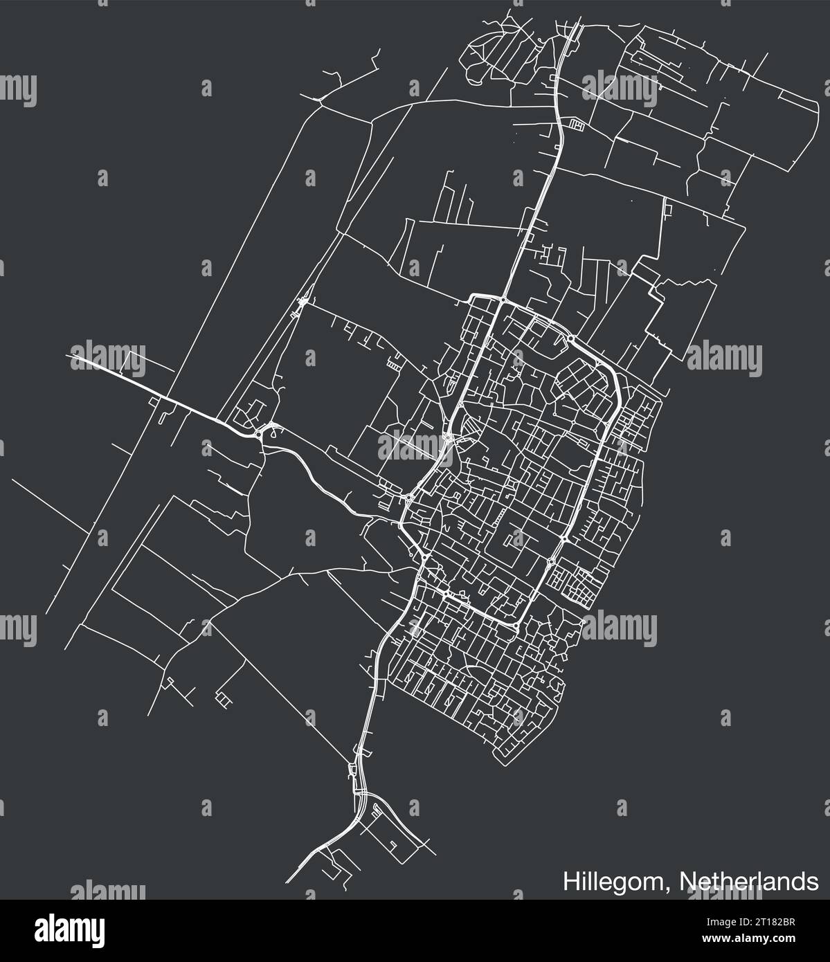 Street roads map of HILLEGOM, NETHERLANDS Stock Vector Image & Art - Alamy