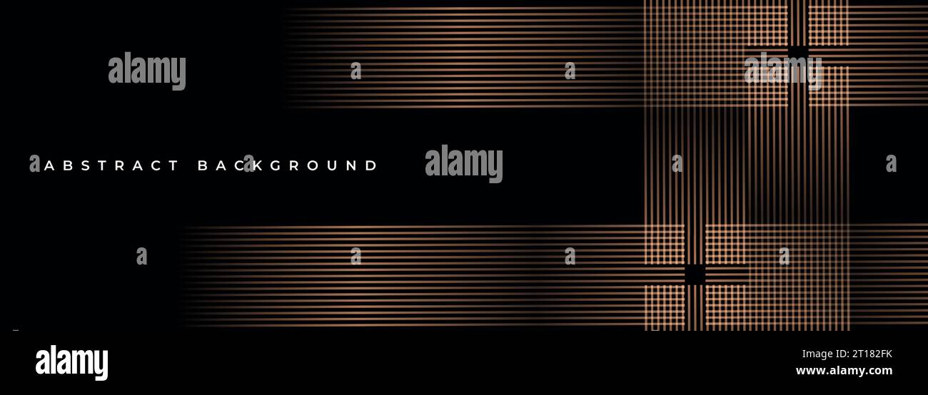 Dark luxury geometric wide abstract striped banner background with ...