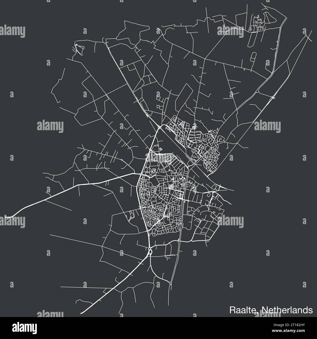 Street roads map of RAALTE, NETHERLANDS Stock Vector Image & Art - Alamy