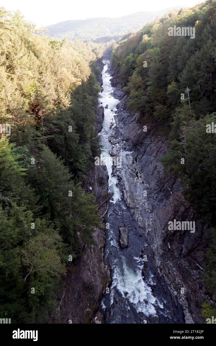 The Quechee Gorge, Quechee State Park, as seen from the U.S. Route 4 ...