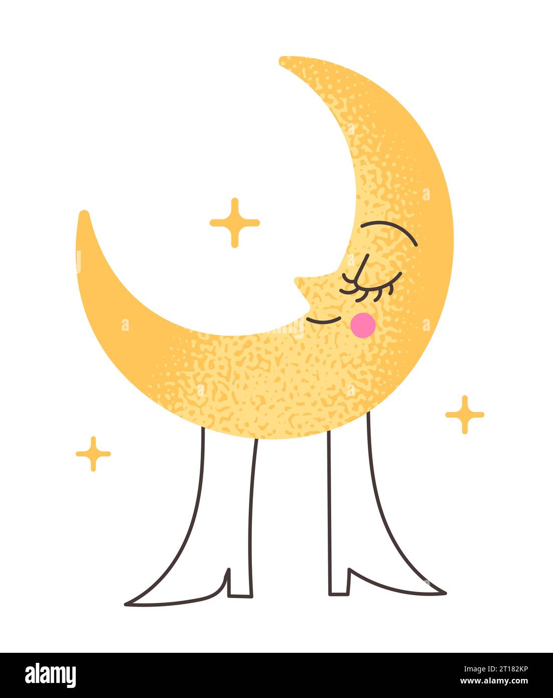 Moon icon characte face vector illustration Stock Vector Image & Art ...